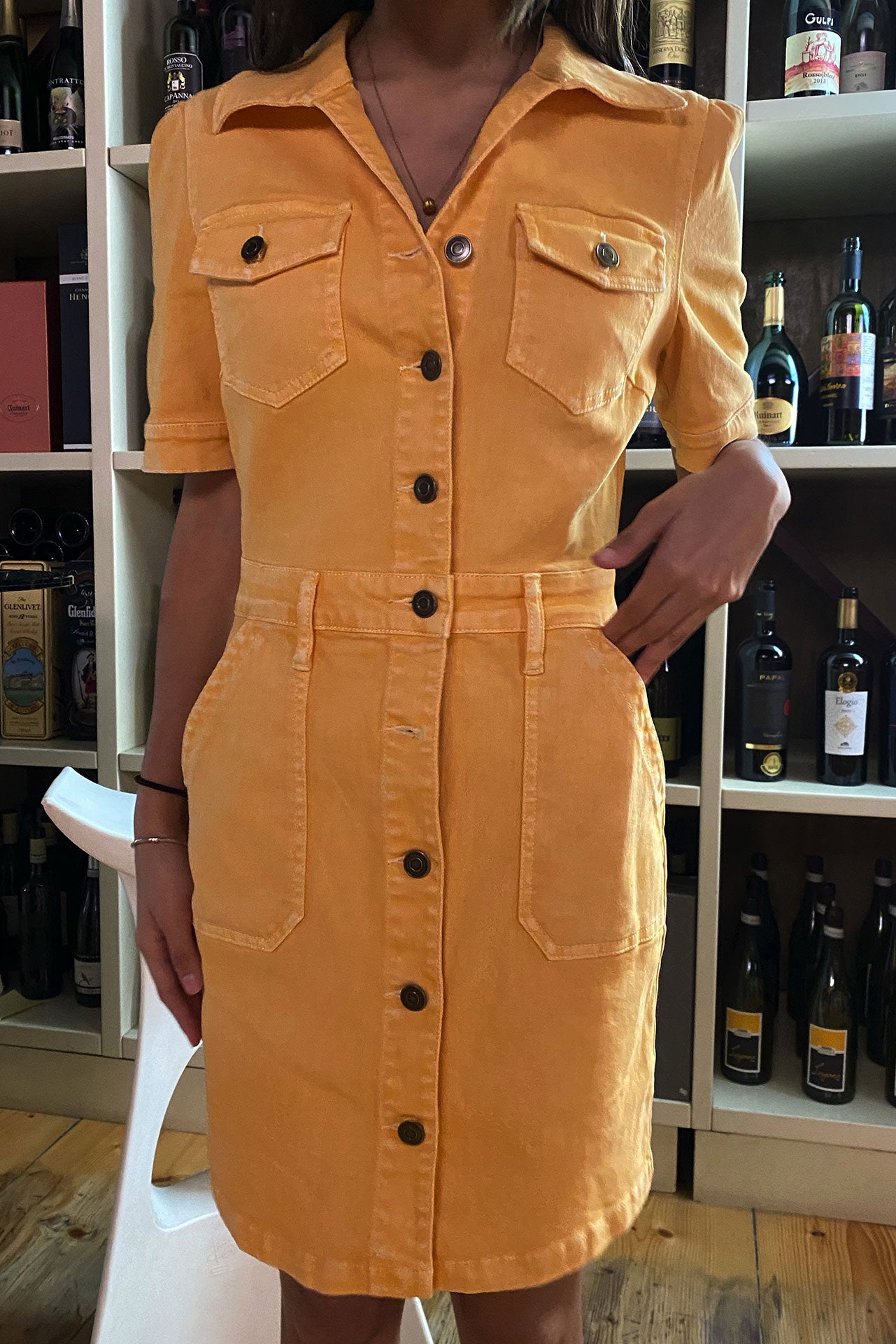 Denim cargo dress – Machine Jean