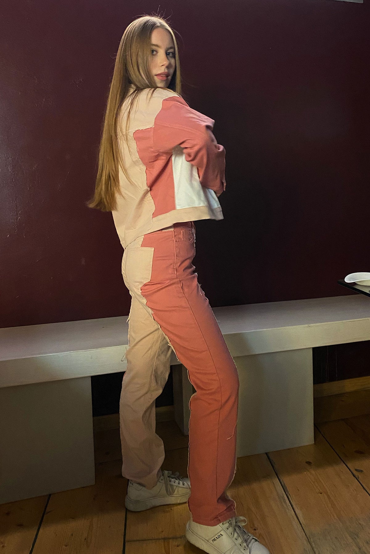 Shades of pink denim jeans – Machine Jean